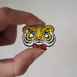 Hap-e-co Tiger Enamel Pin - Etsy