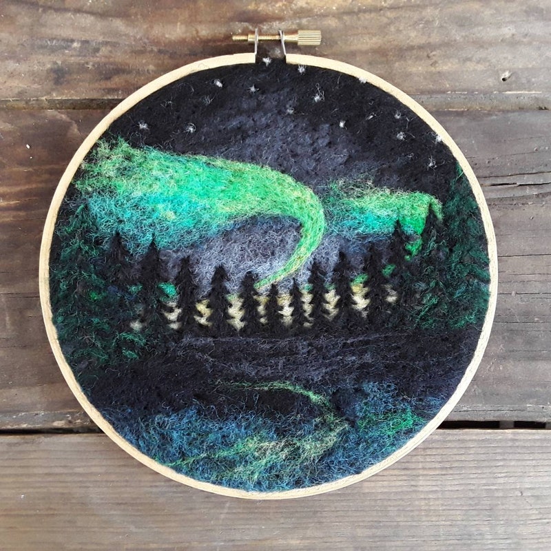 Felt Hoop Art - Etsy