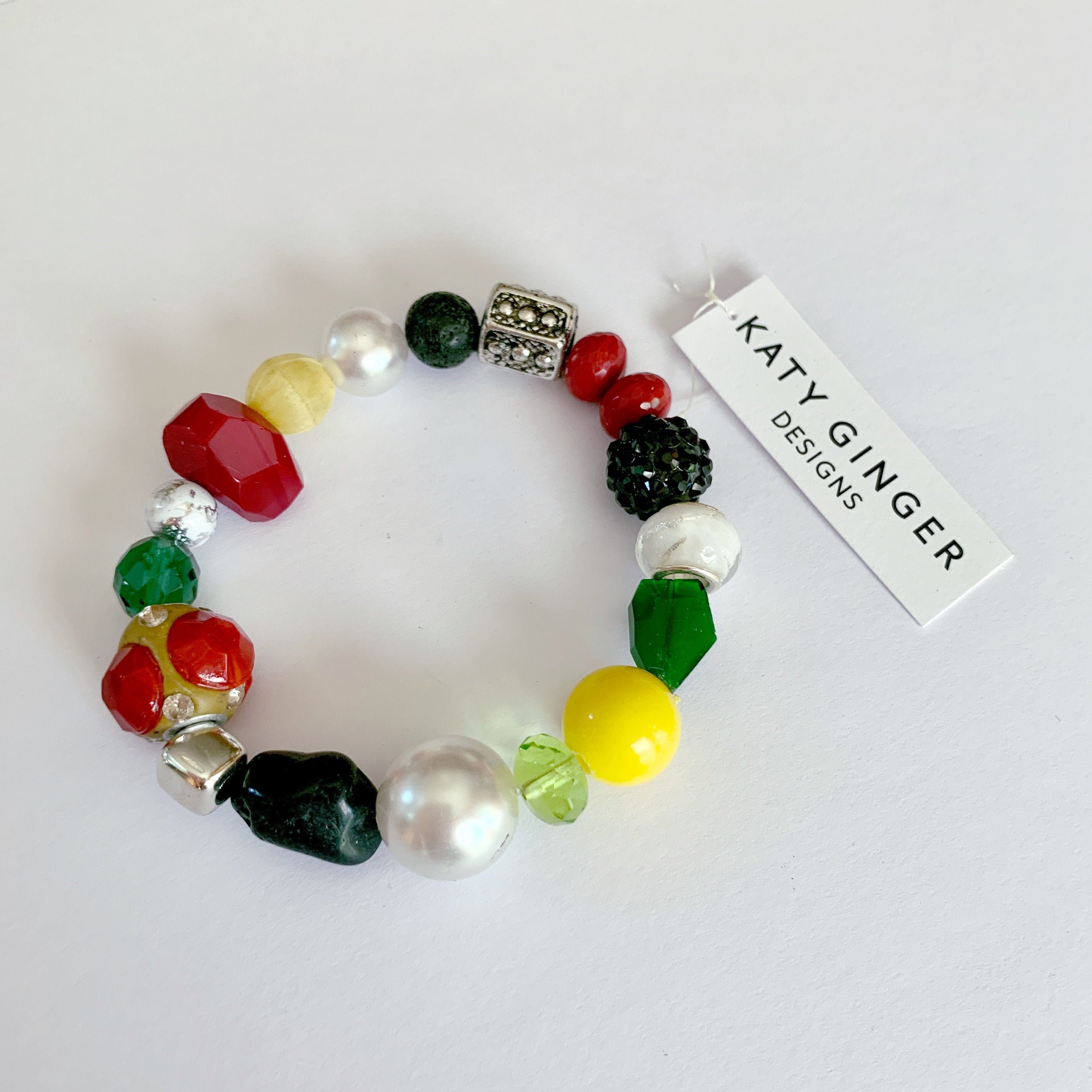 Unisex Beaded Bracelet Colorful Stretchy Bracelet Hippie Boho