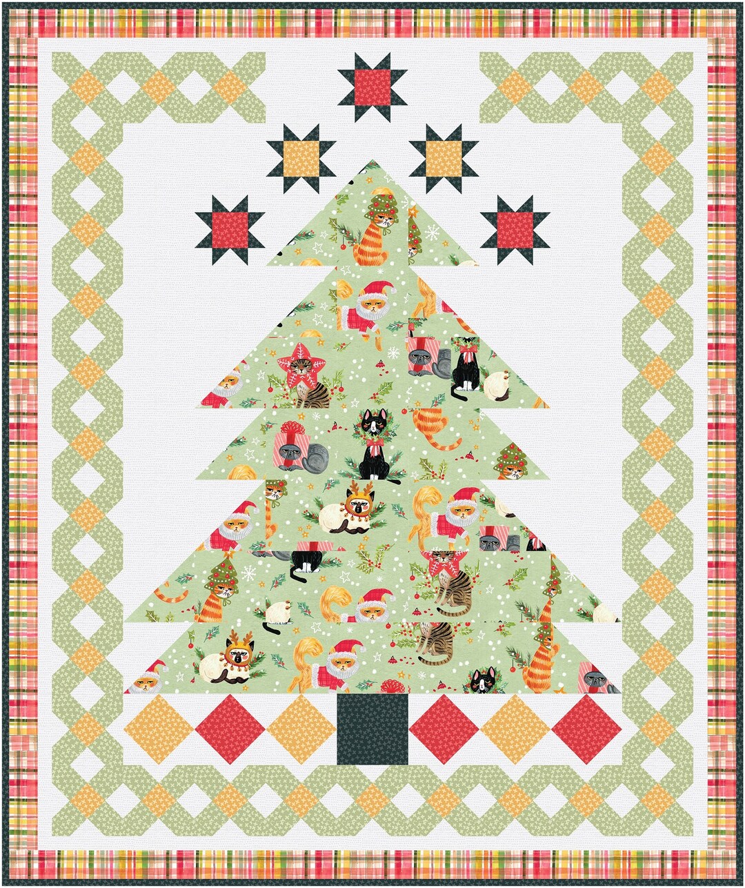 Beginner Quilt Pattern Christmas Home Decor for the Holidays With a ...