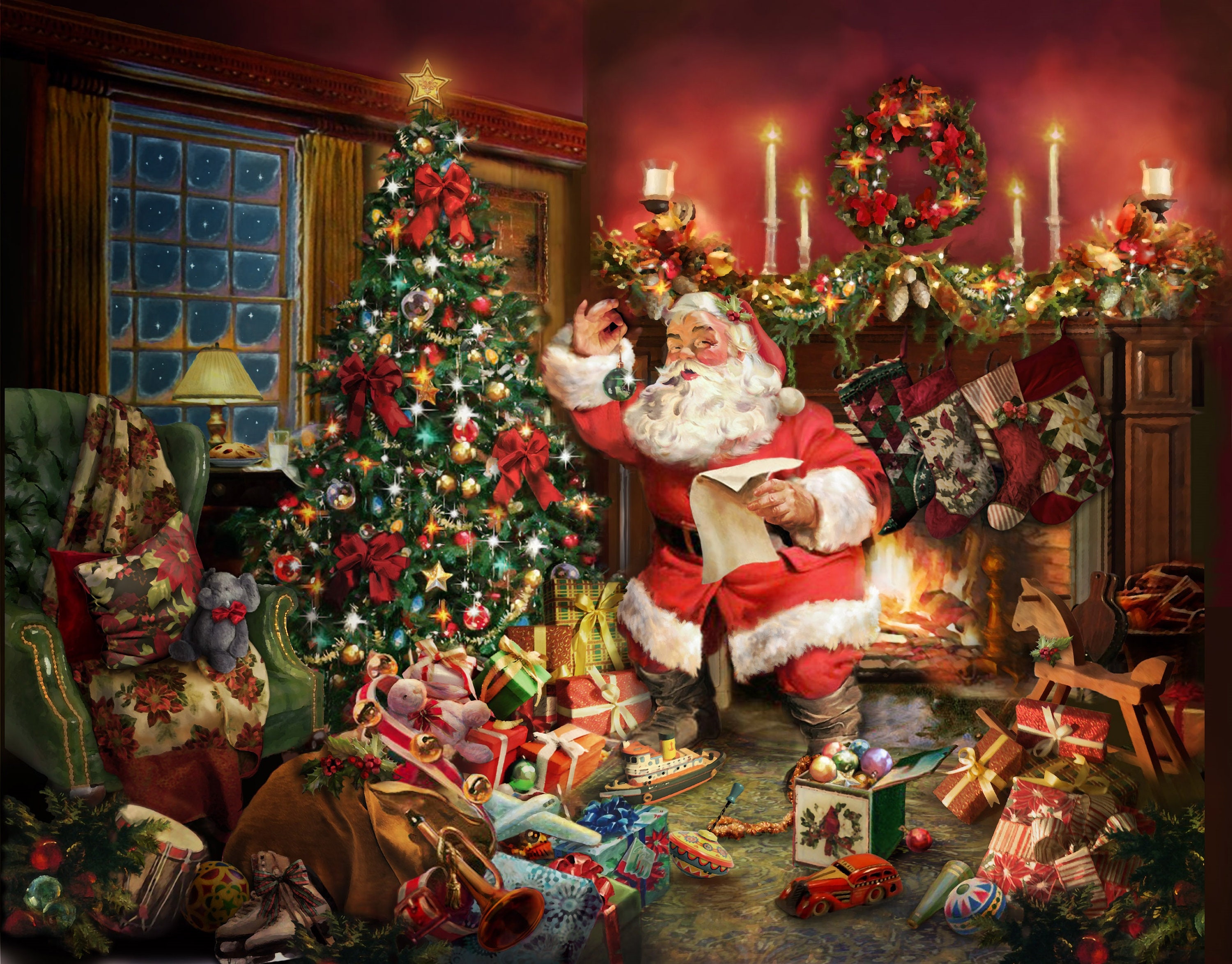 Quilt Pattern for Panel Christmas With Santa Claus St. Nick Noel for ...