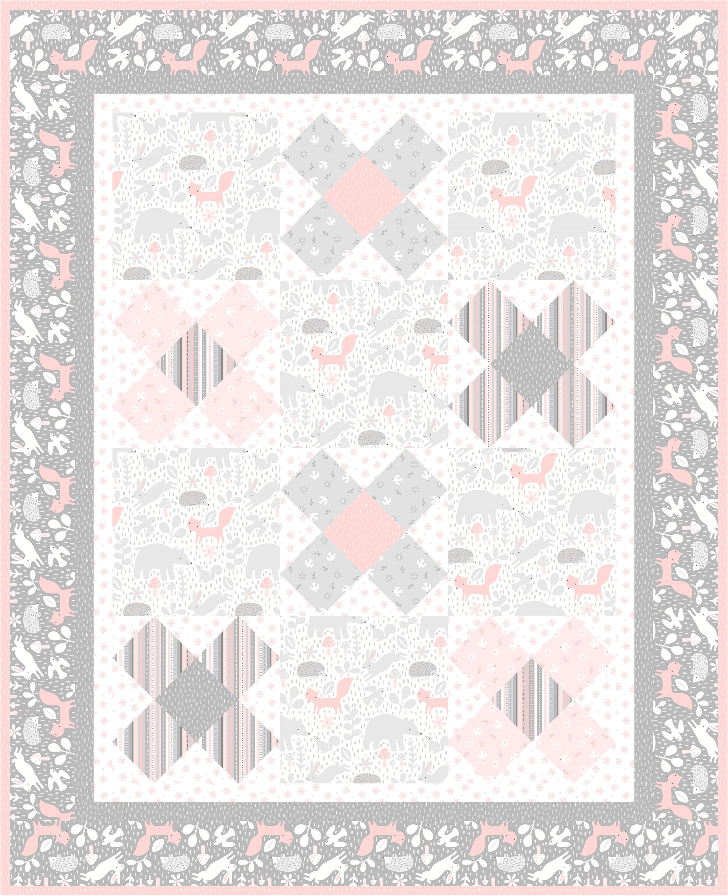 Easy Baby Quilt Pattern Nursery Decor Quilting Patchwork Great as Gift ...