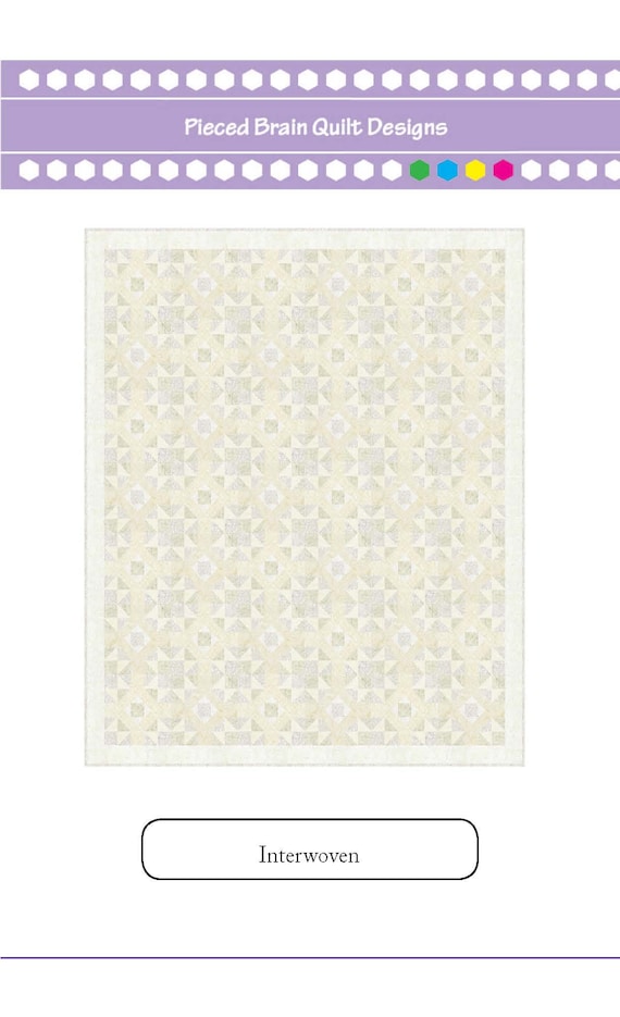 Quilt Pattern Neutral Modern Decor Interwoven Timeless | Etsy