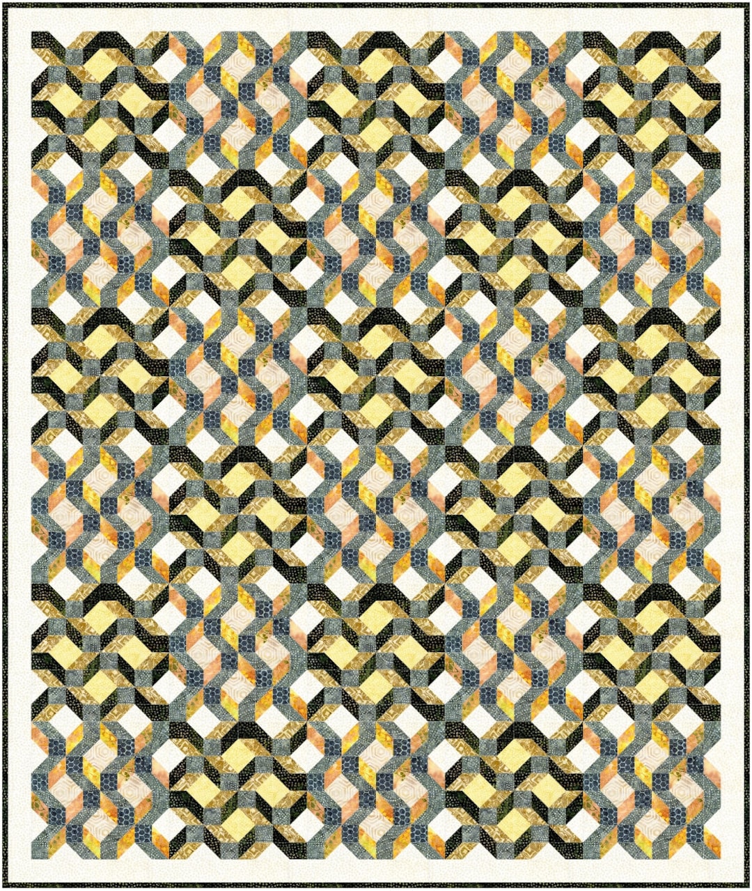 Quilt Pattern Scrappy PDF Download for Batiks or Quilting Cotton With Easy Piecing With ...