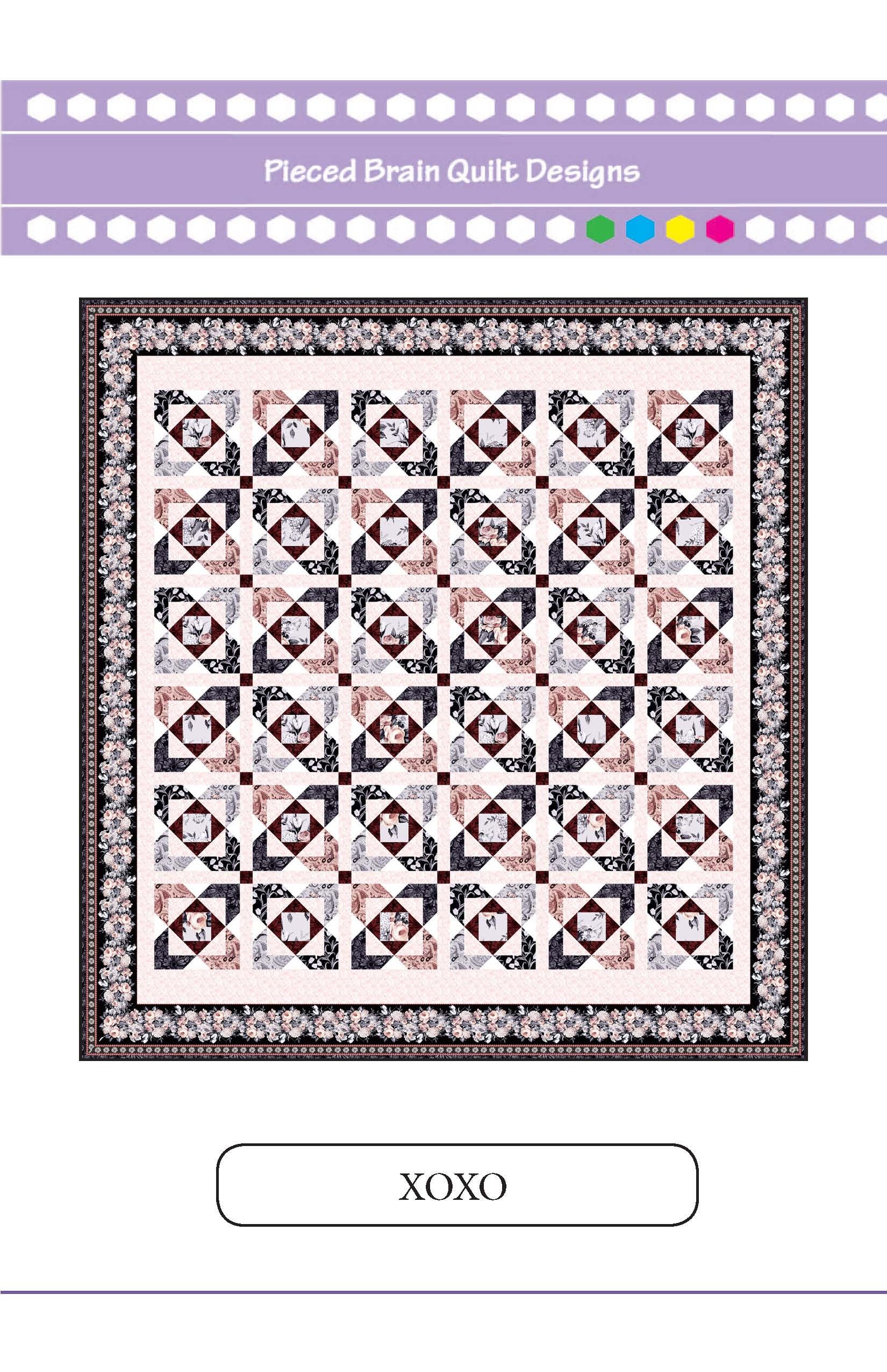Floral XOXO Quilt Pattern, Roses & Tulips (PDF Download) - Etsy