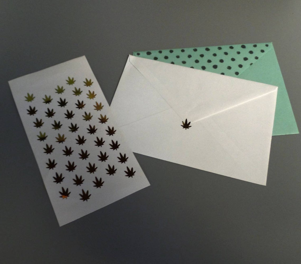 Cannabis Stickers Mini Reflective Pack of 25 Color Changing | Etsy