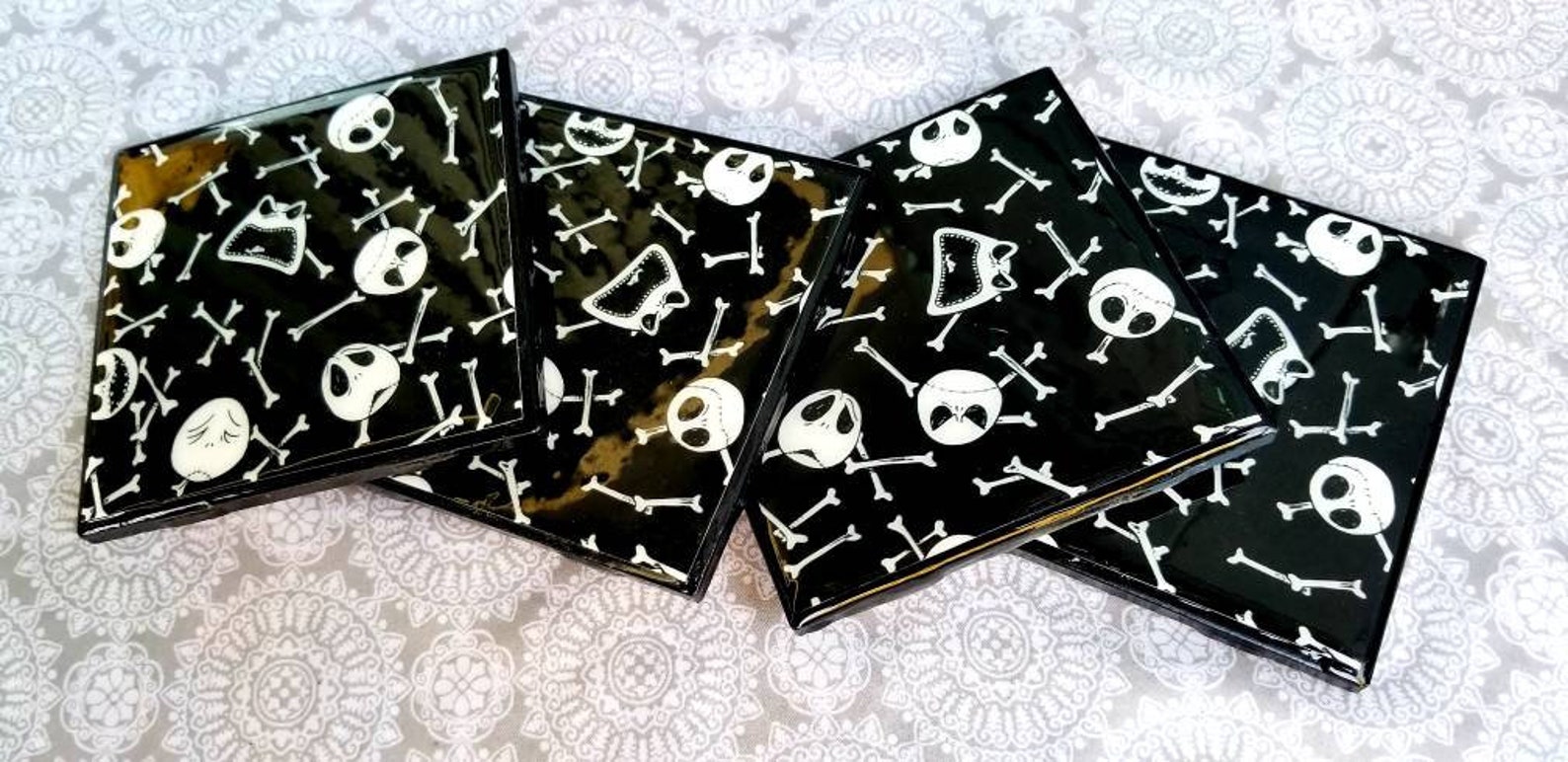 Jack Skellington Coasters Nightmare Before Christmas Gift - Etsy