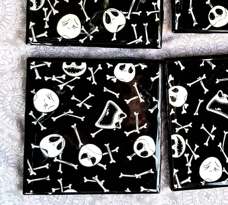 Jack Skellington Coasters Nightmare Before Christmas Gift - Etsy