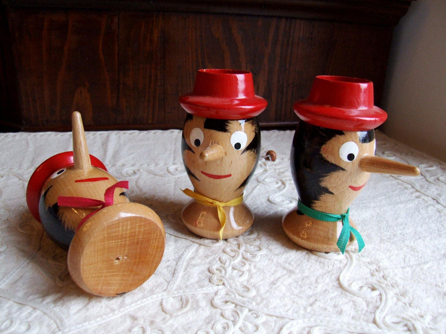 Rare Vintage Italian Handmade Pinocchio Wooden Table Toy Pen | Etsy