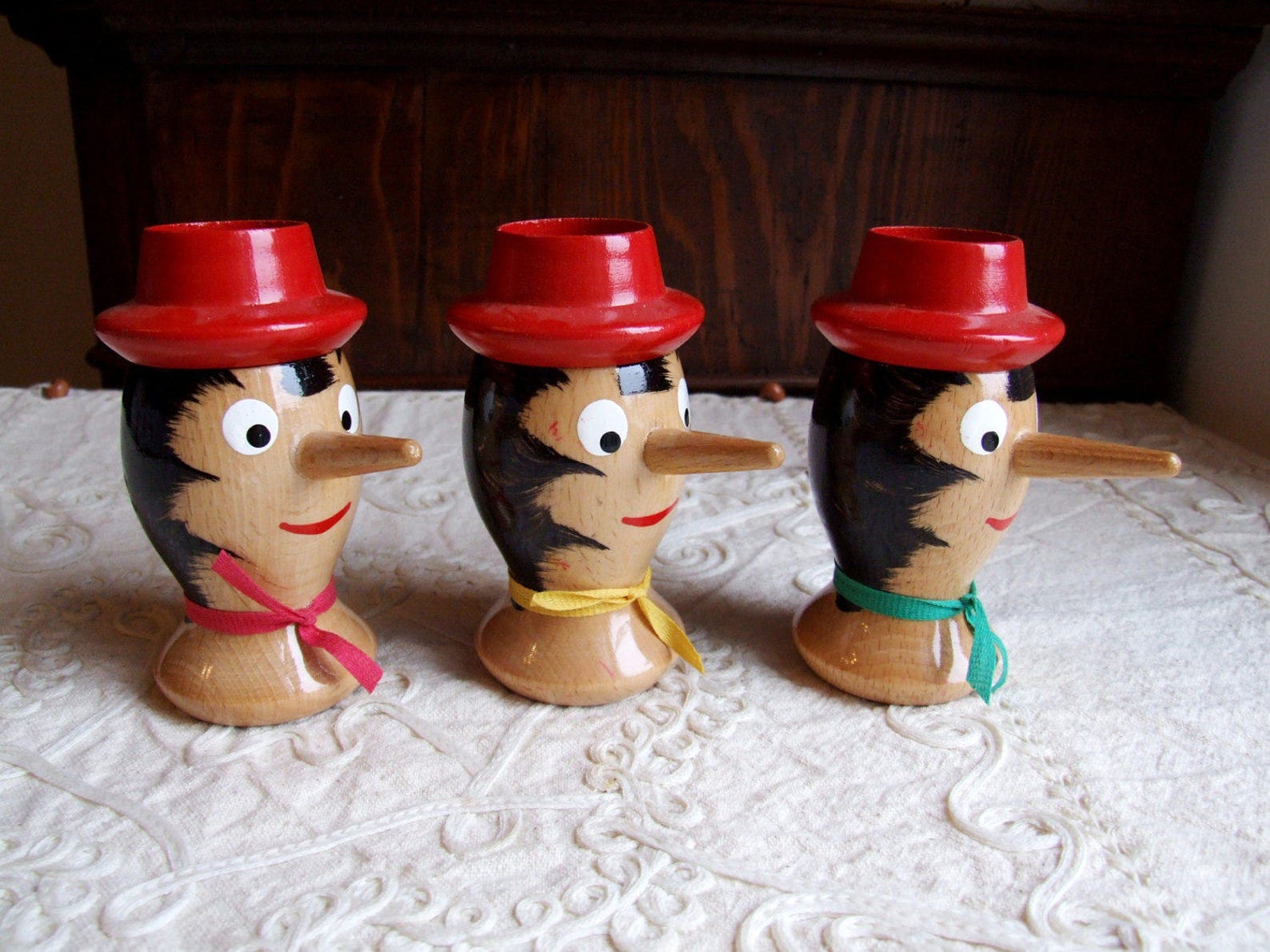 Rare Vintage Italian Handmade Pinocchio Wooden Table Toy Pen - Etsy