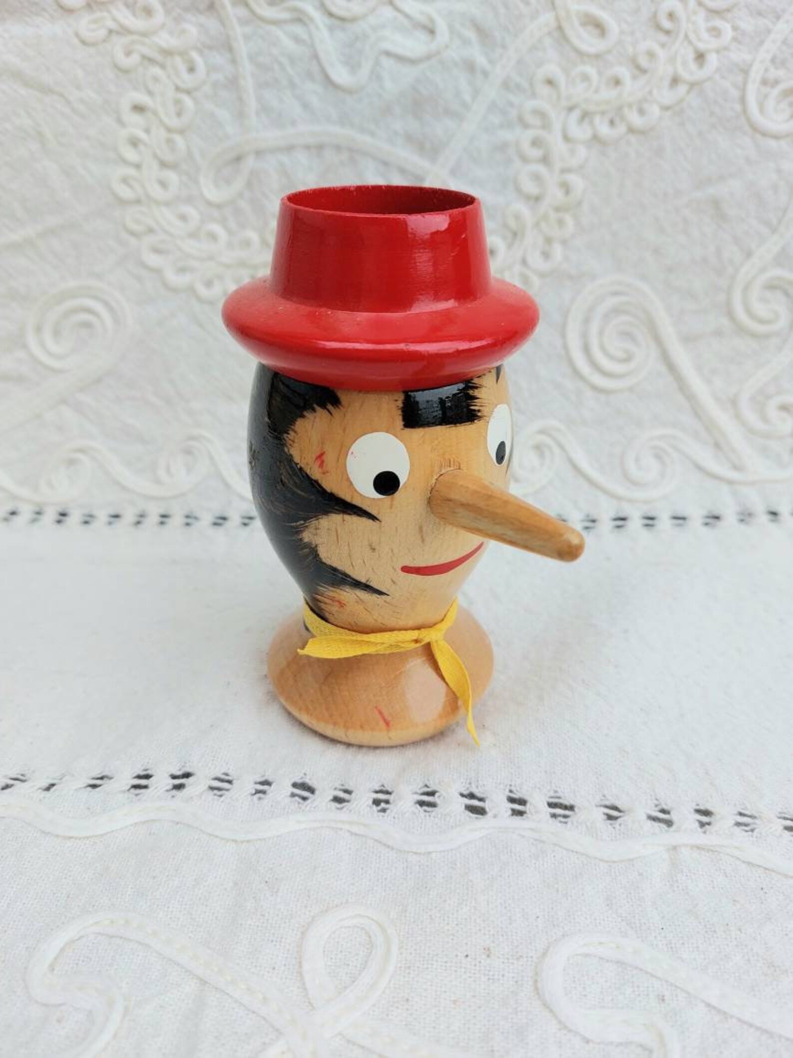 Rare Vintage Italian Handmade Pinocchio Wooden Table Toy Pen - Etsy