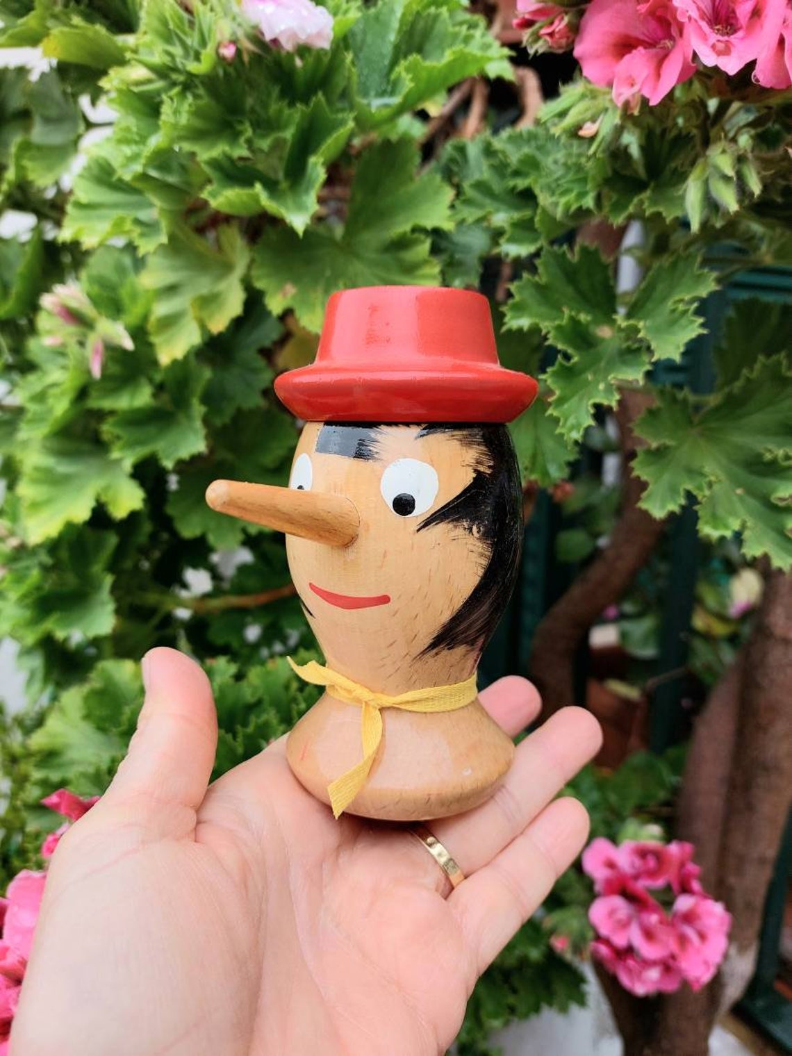 Rare Vintage Italian Handmade Pinocchio Wooden Table Toy Pen - Etsy