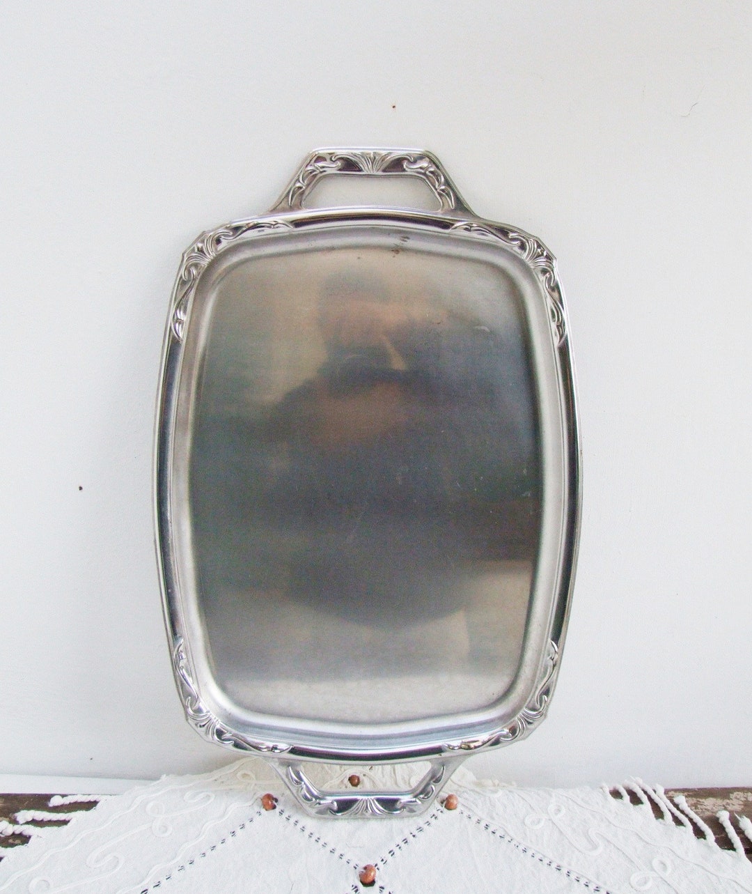 Stainless Steel INOX 18/10 Vintage 1950 Italian Tray With Handles. Made ...