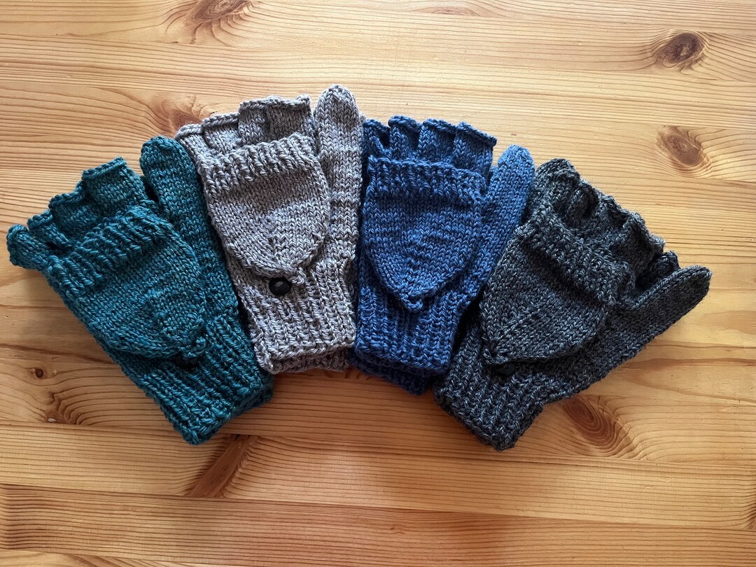 Convertible Wool Fingerless Mittens for Women ADDITIONAL COLORS - Etsy