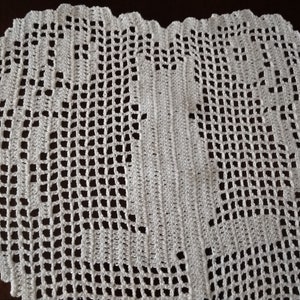 Pattern Crochet Doily CAT Heart Filet, PATTERN 407, Crochet Pattern ...