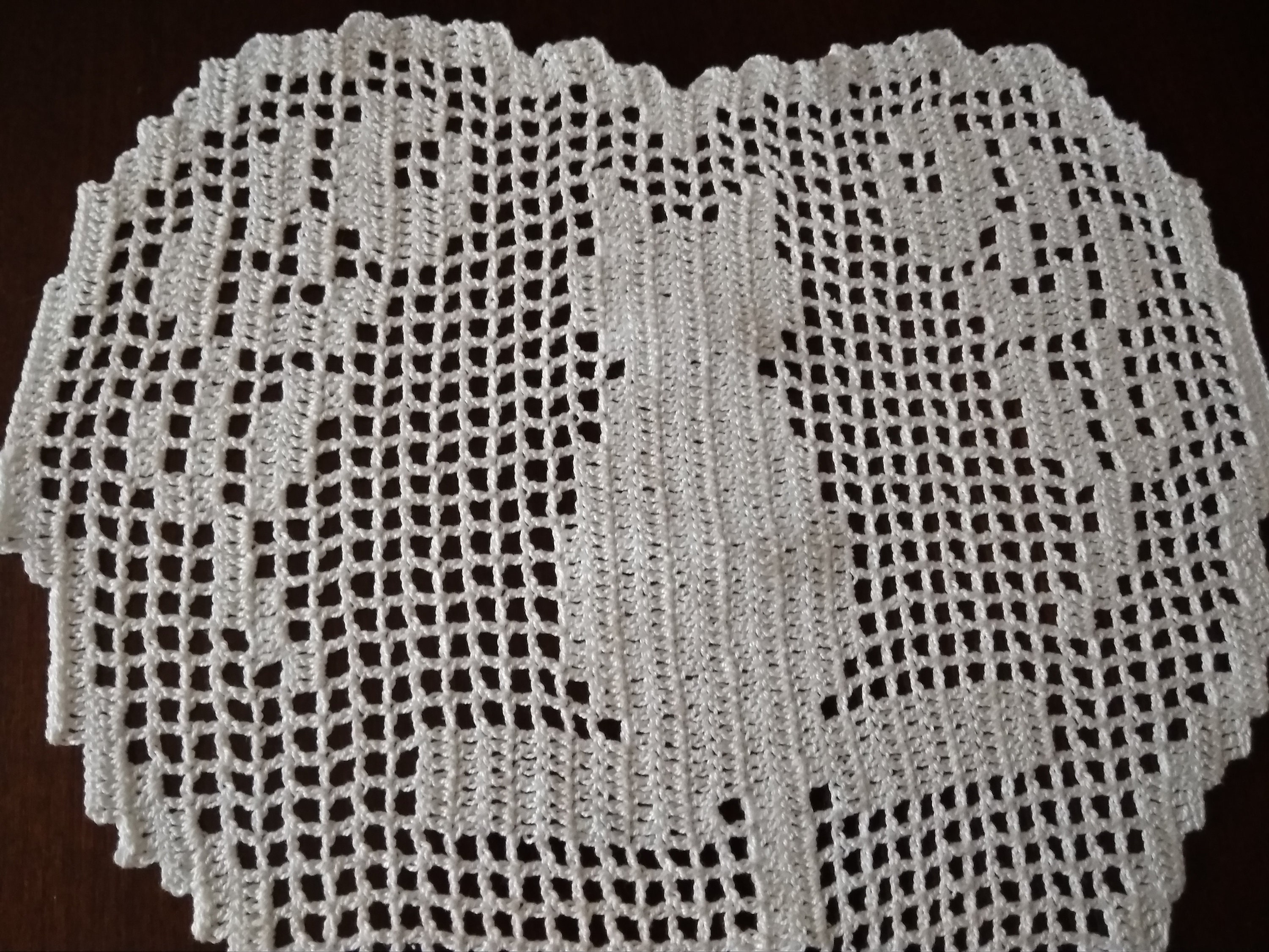 Pattern Crochet Doily CAT Heart Filet, PATTERN 407, Crochet Pattern ...