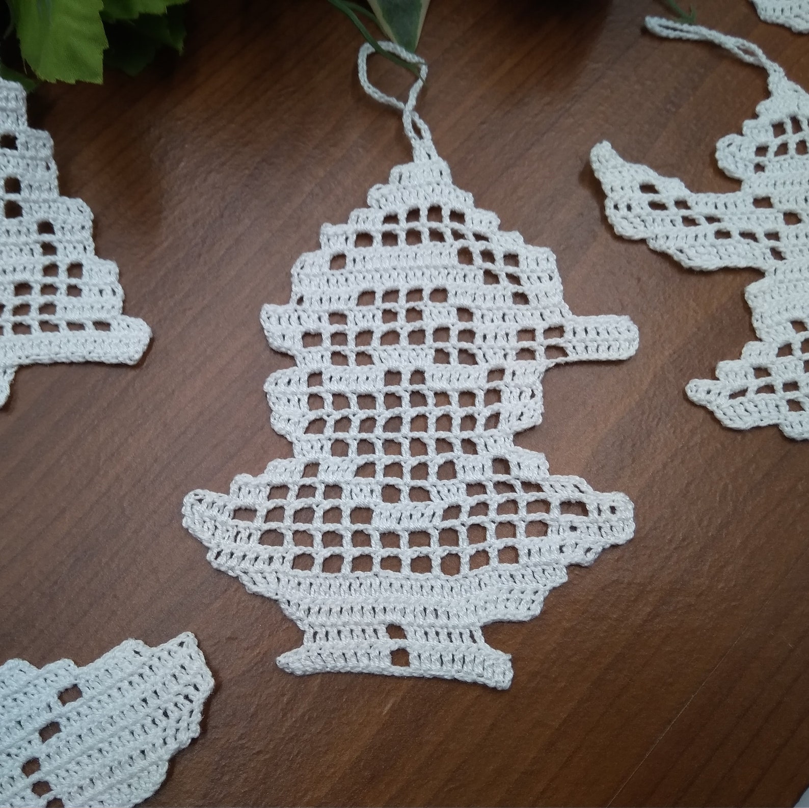 FILET Crochet Christmas Pattern Santa Claus Ornaments PATTERN 410 ...