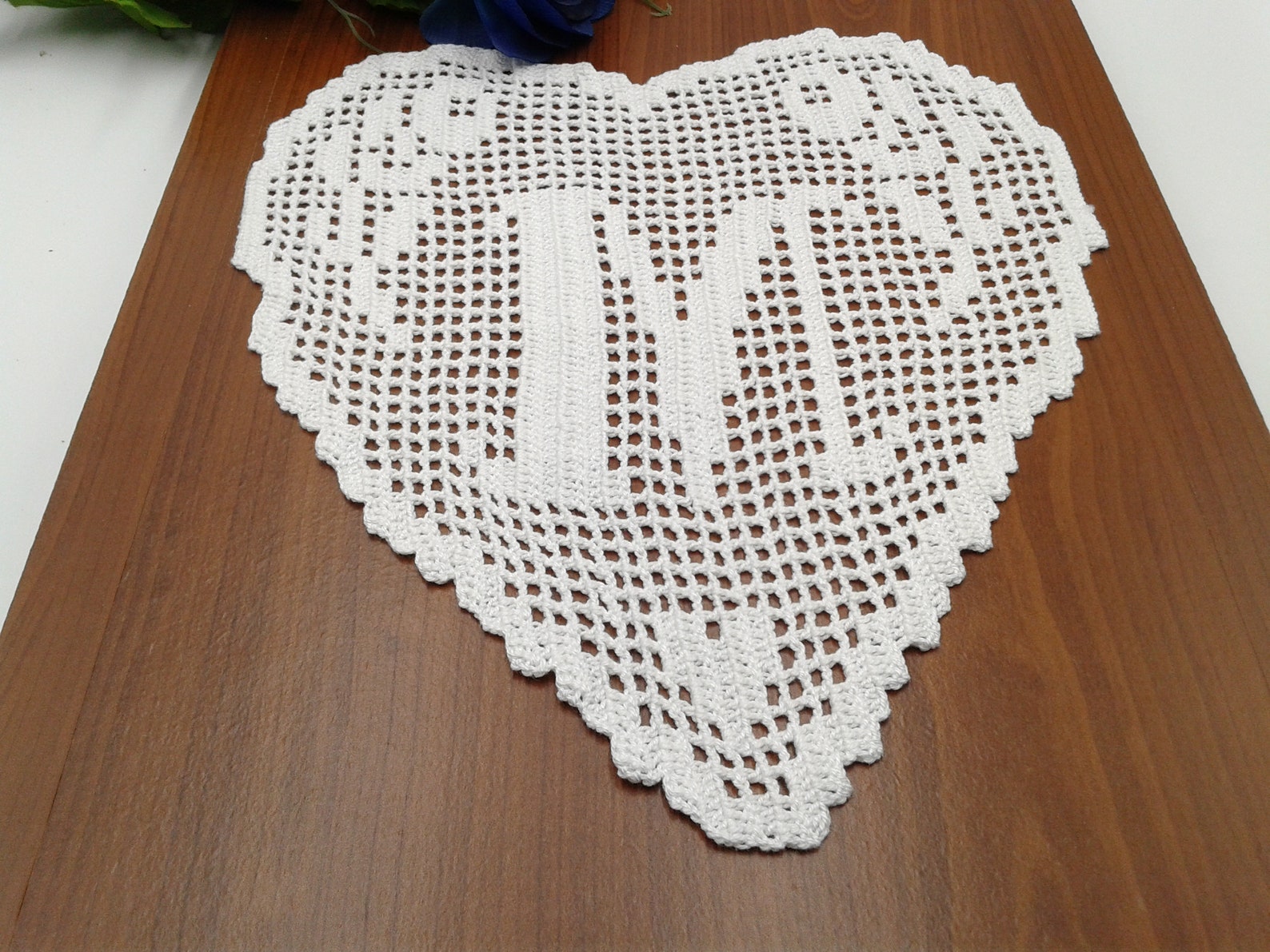 Pattern Crochet Doily Monogram Heart Letter m - Etsy