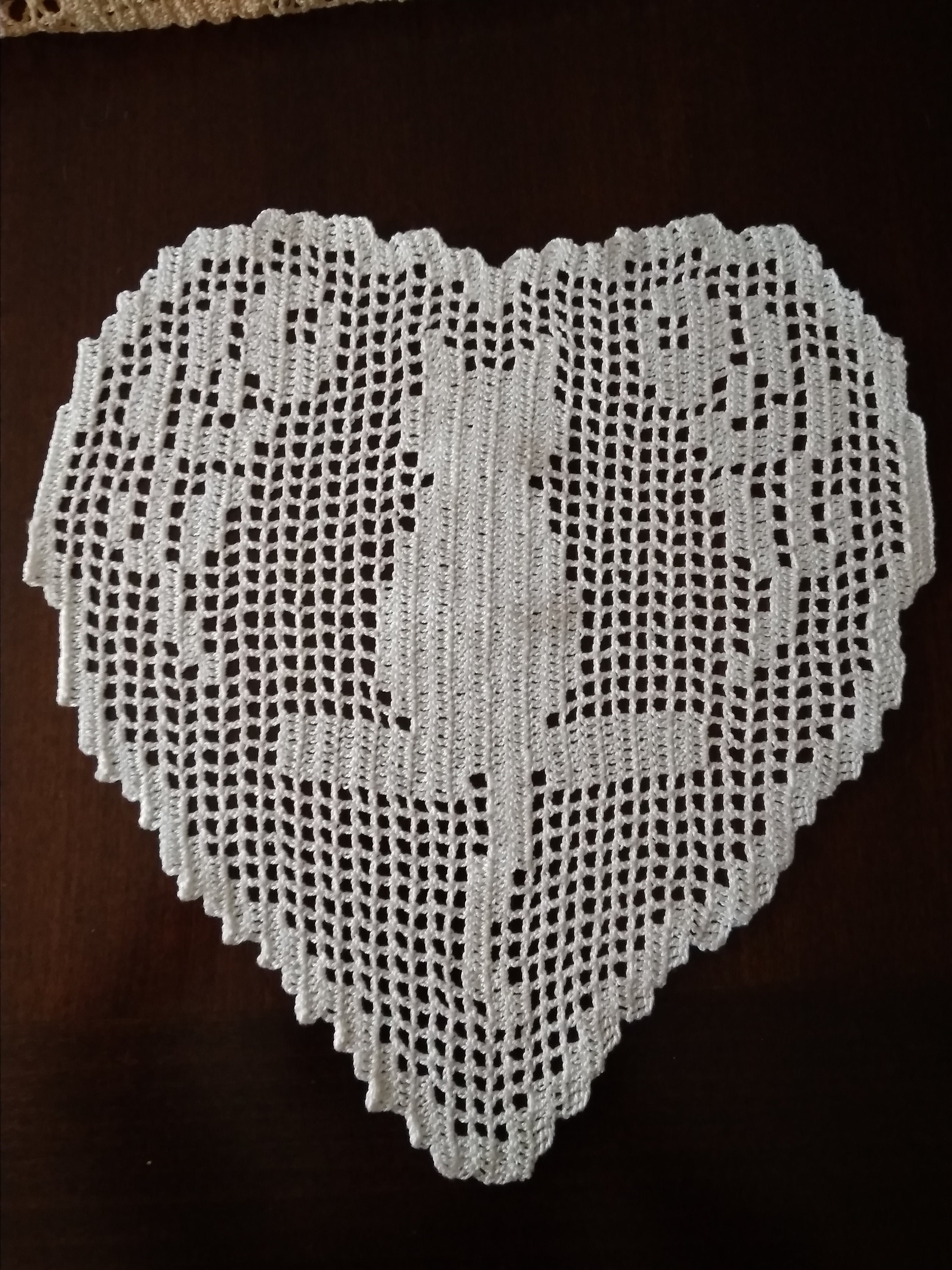 Pattern Crochet Doily CAT Heart Filet, PATTERN 407, Crochet Pattern ...