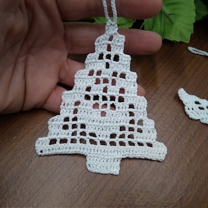 FILET Tree Christmas Crochet Pattern - Christmas Tree Ornaments ...