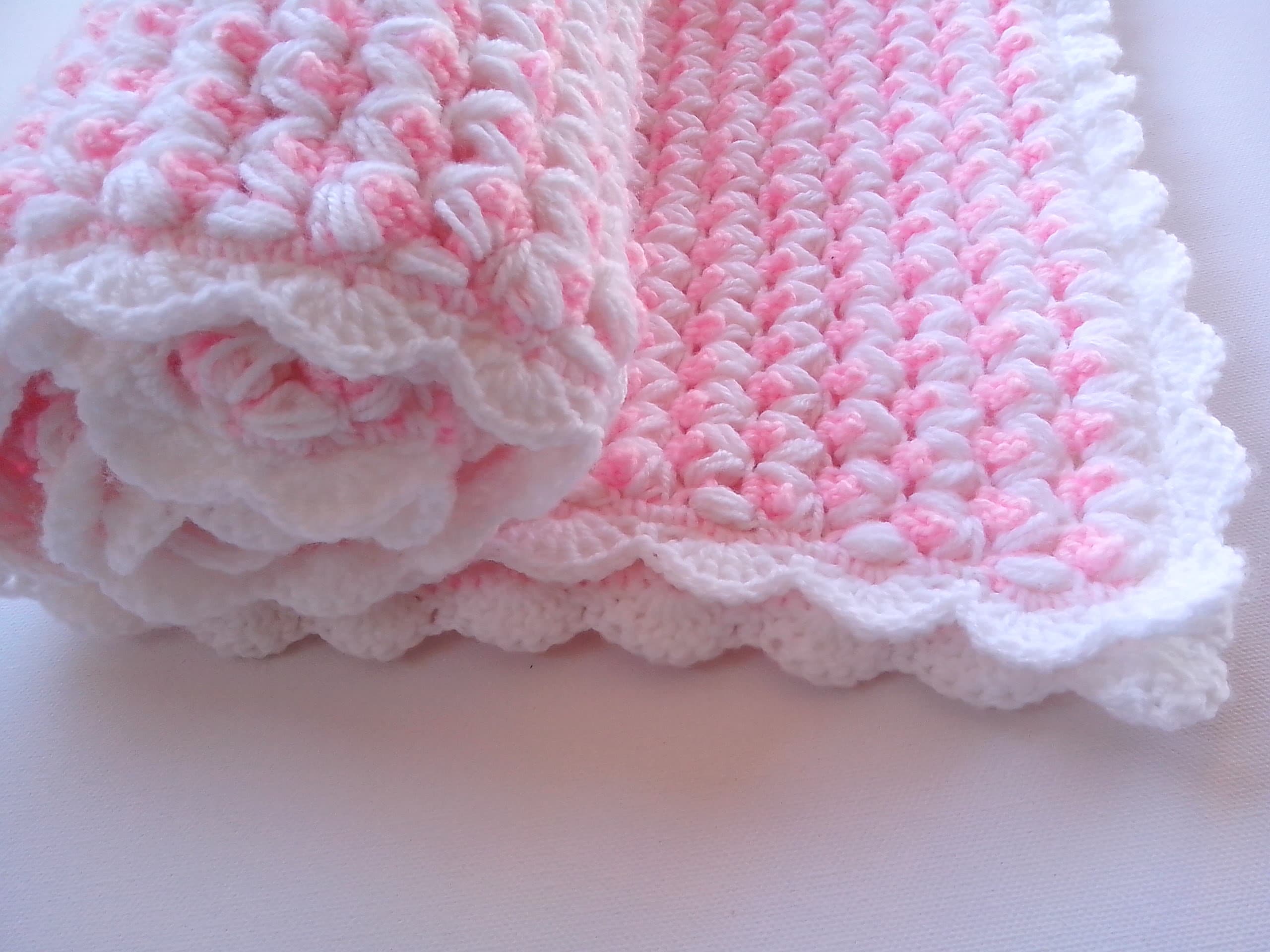 Crochet PATTERN Baby Blanket, Pattern Puff Stitch Ninfea, Tutorial ...