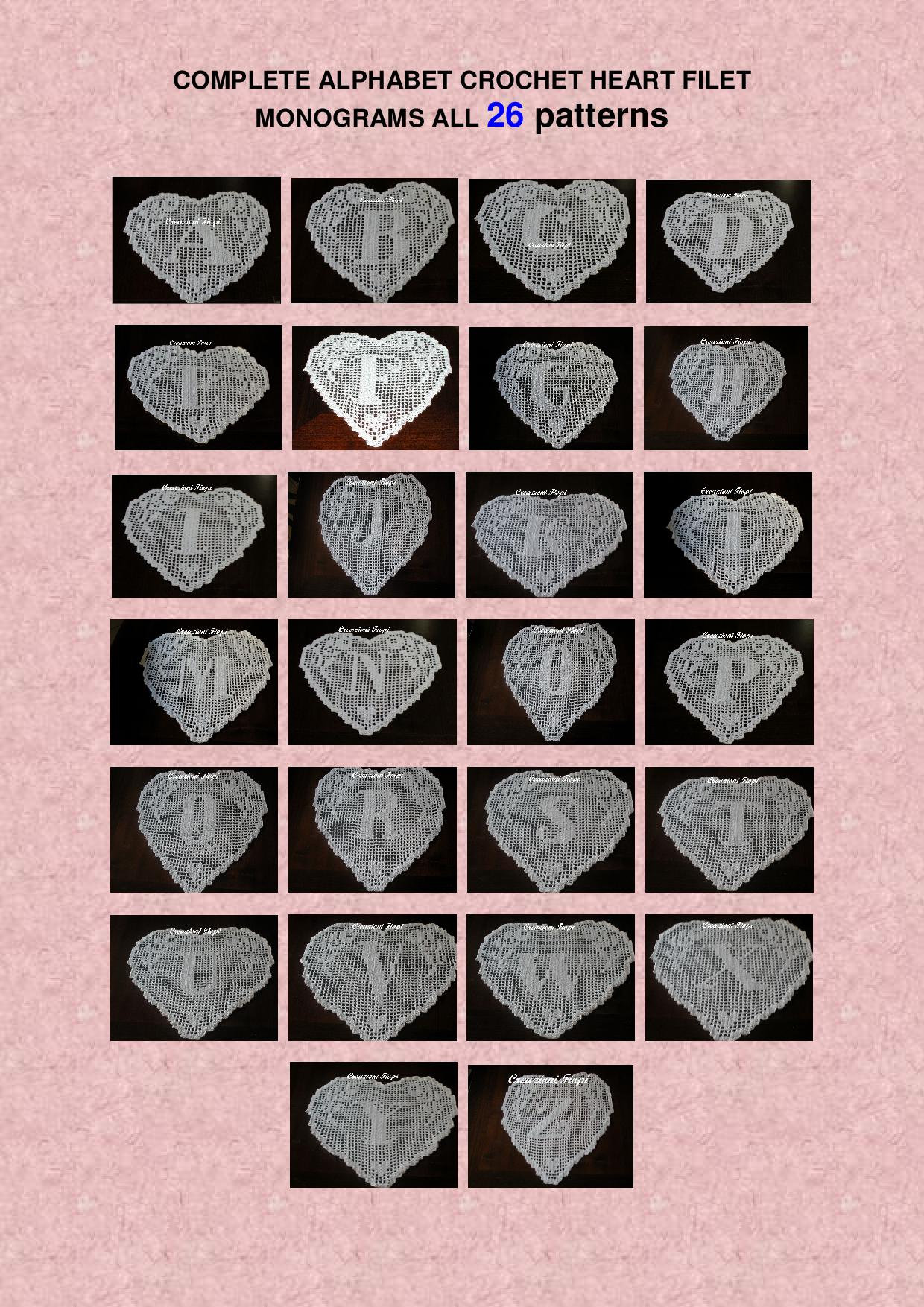 PATTERN Crochet Filet Monogram Word l, Crochet Pattern Heart.pdf - Etsy