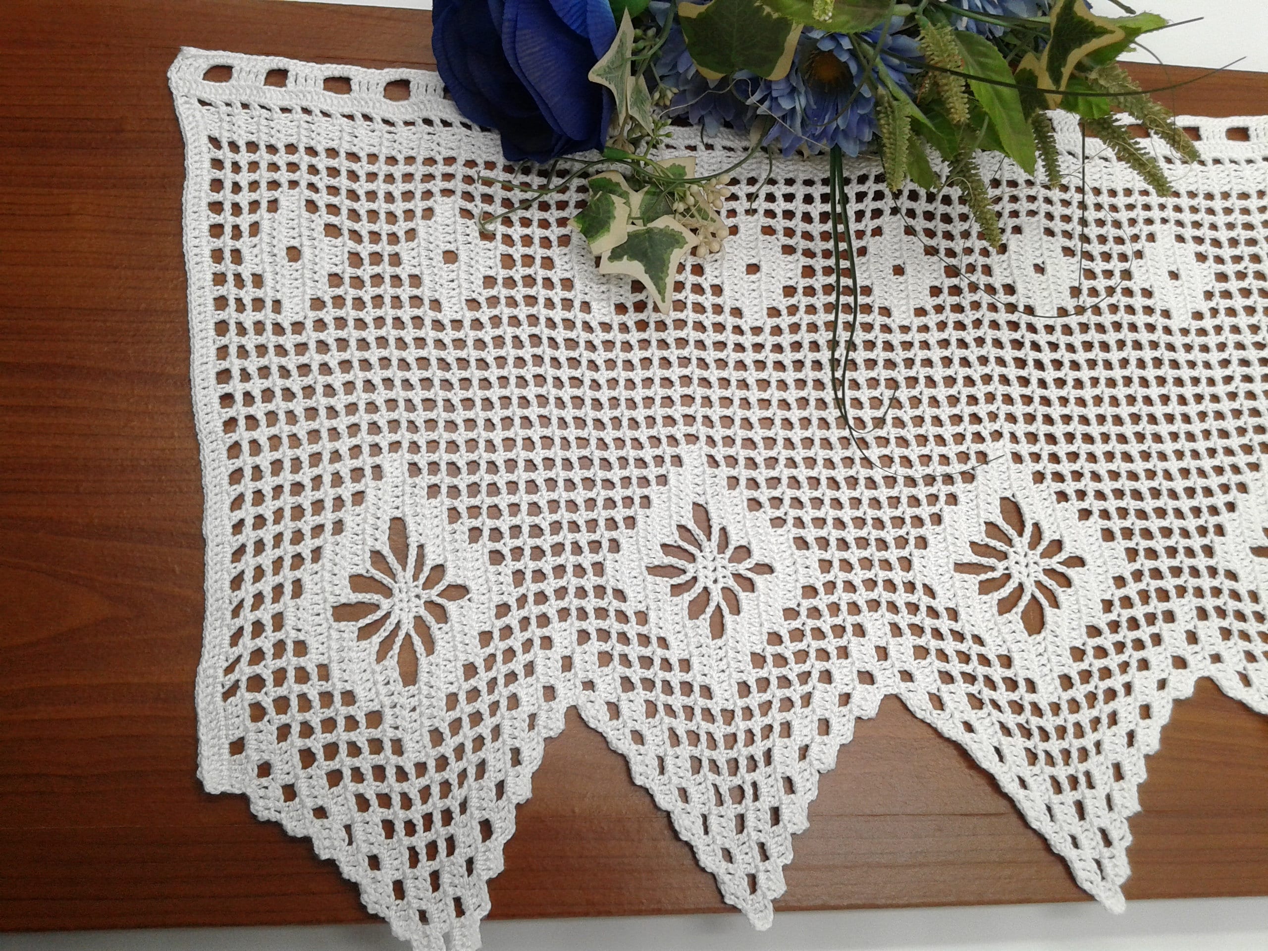 Crochet Pattern Curtain, Pattern Easy, Decorative Crochet Filet Curtain ...