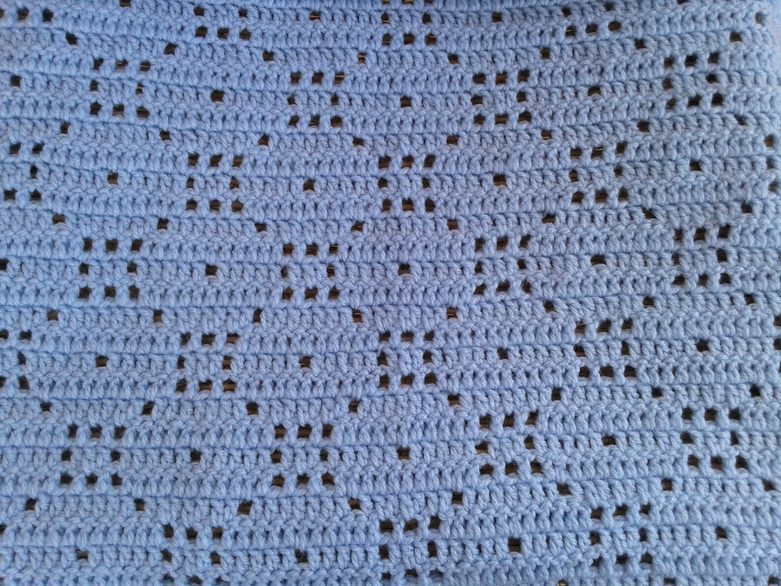 Filet Crochet Baby Blanket Pattern, Crochet Pattern 817, Easy Pattern ...