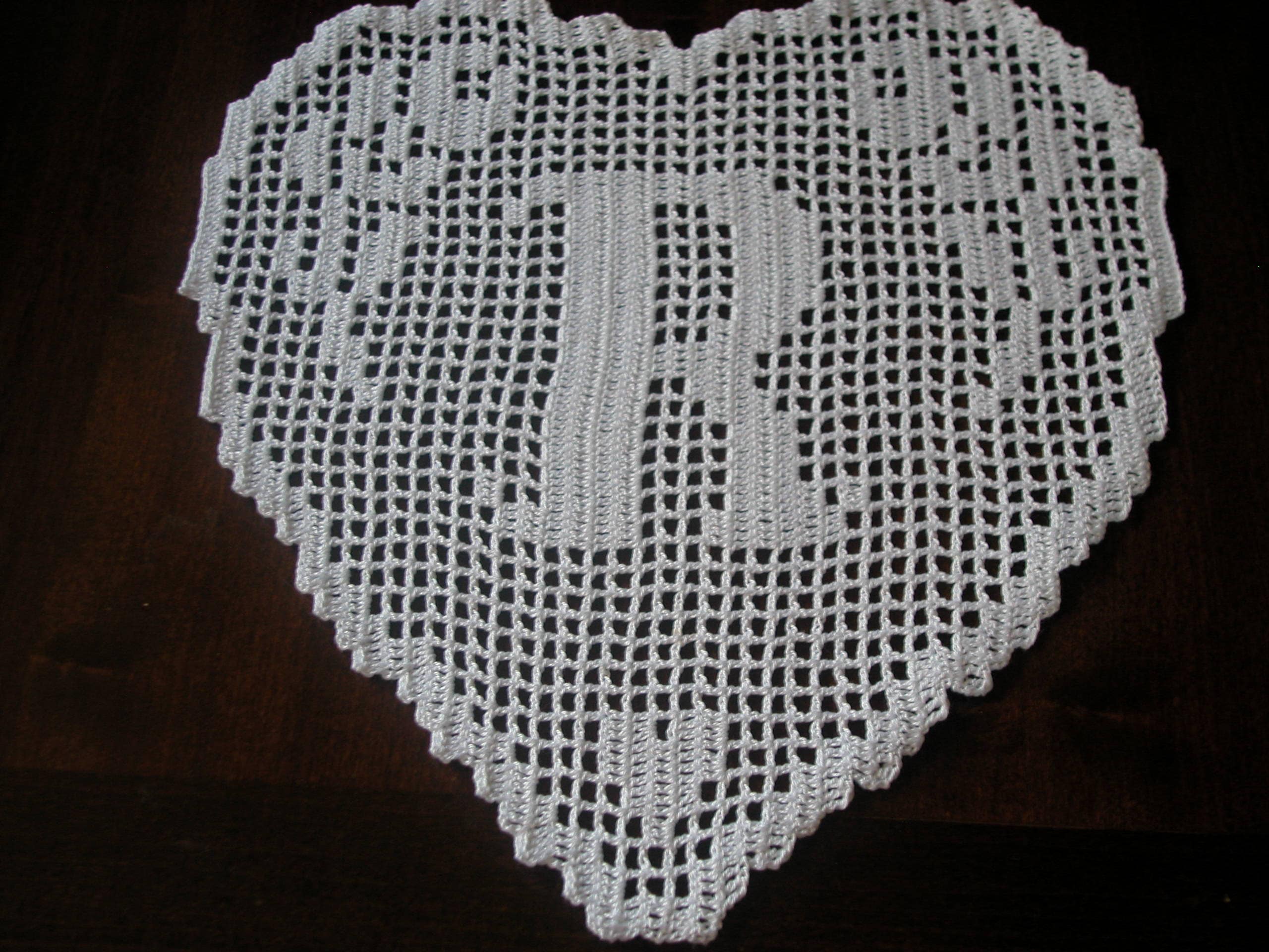 Crochet PATTERN Monogram Doily Lace Crochet HEART - Etsy