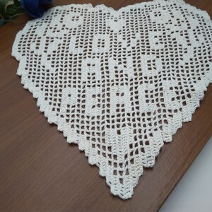 LOVE and PEACE Filet DOILY | Crochet Pattern Pdf | Crochet Heart Filet Pattern 414 | Only ...