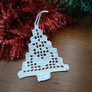FILET Tree Christmas Crochet Pattern - Christmas Tree Ornaments ...