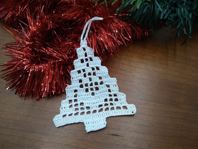 FILET Tree Christmas Crochet Pattern Christmas Tree Ornaments PATTERN ...