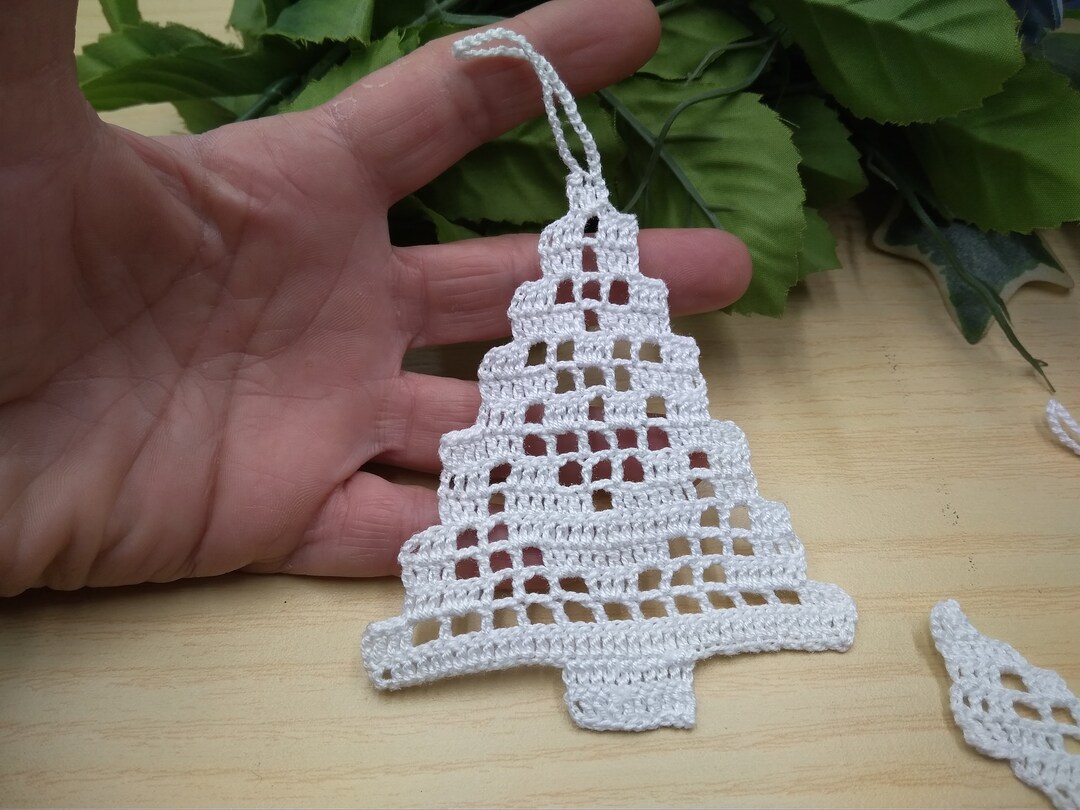 FILET Tree Christmas Crochet Pattern - Christmas Tree Ornaments ...