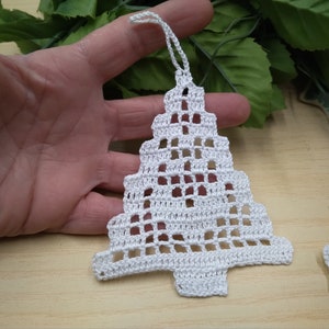 FILET Tree Christmas Crochet Pattern - Christmas Tree Ornaments ...