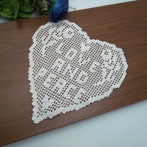 LOVE and PEACE Filet DOILY | Crochet Pattern Pdf | Crochet Heart Filet Pattern 414 | Only ...