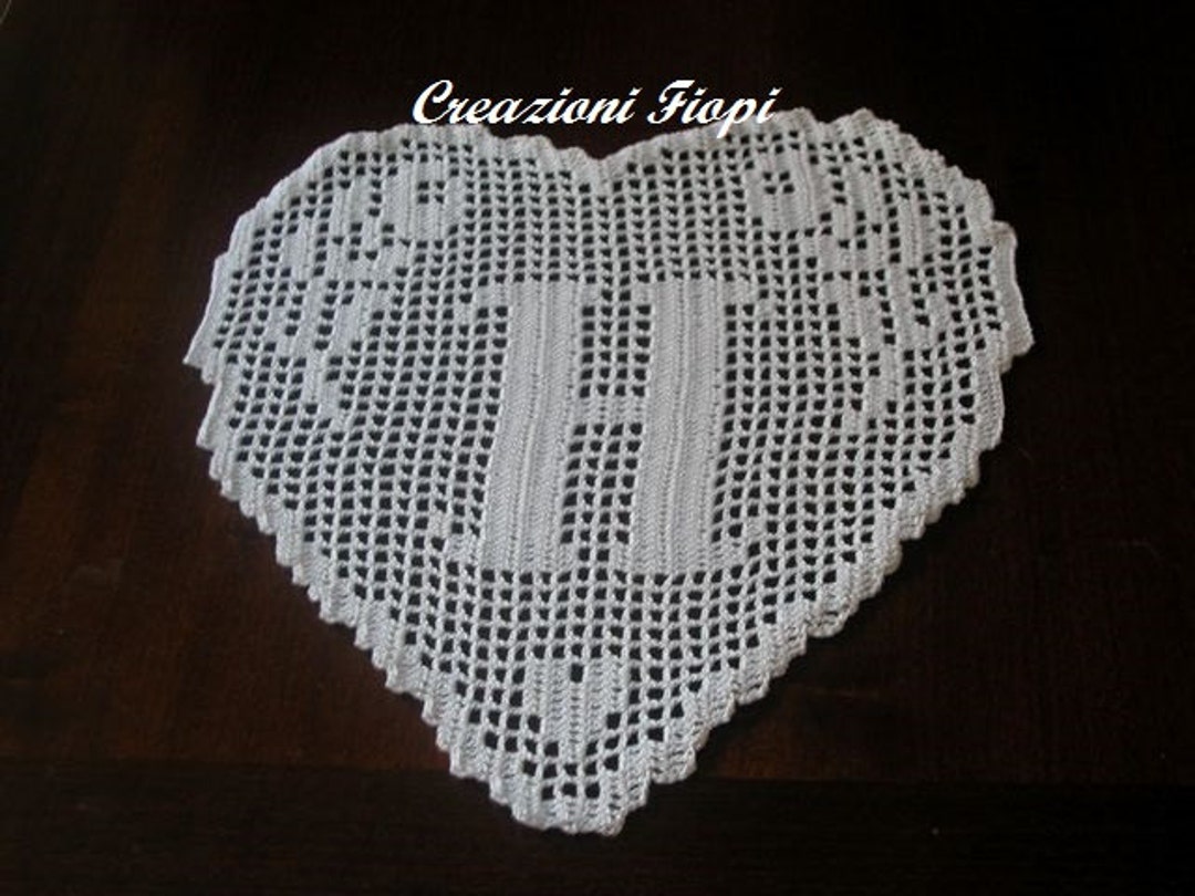 PATTERN CROCHET Filet Monogram Heart "h".pdf - Etsy