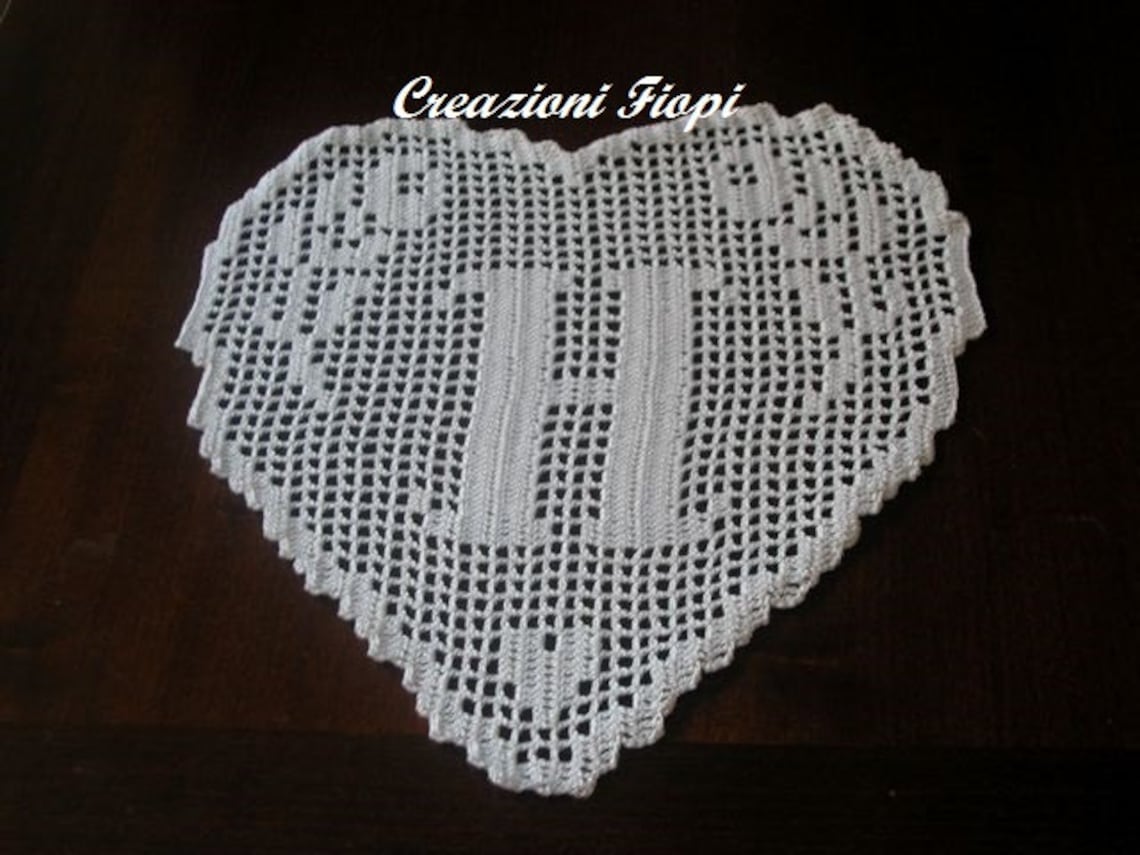 PATTERN CROCHET Filet Monogram Heart h.pdf - Etsy