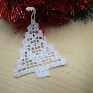 FILET Tree Christmas Crochet Pattern - Christmas Tree Ornaments ...