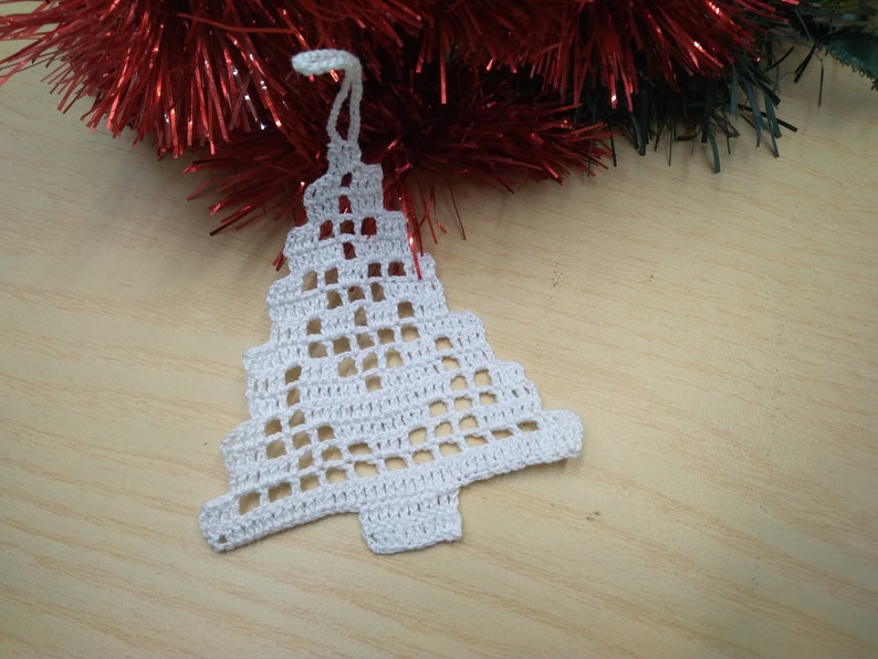FILET Tree Christmas Crochet Pattern - Christmas Tree Ornaments ...