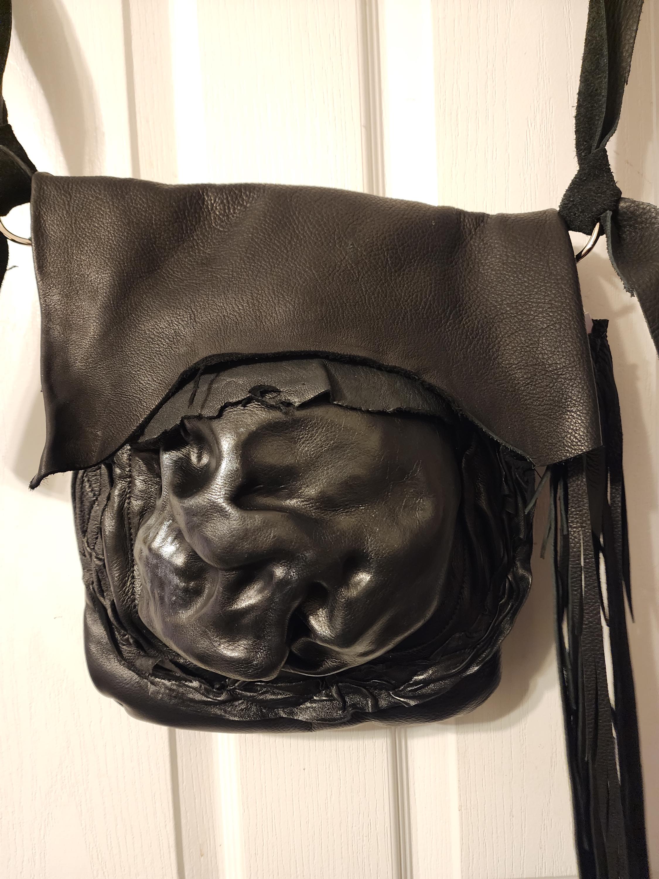 Leather Unisex Profile Skull Bag - Etsy