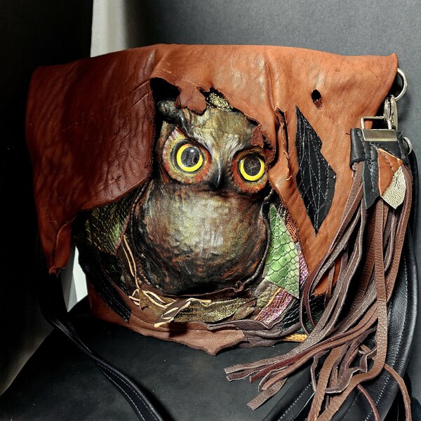 Leather Owl - Etsy