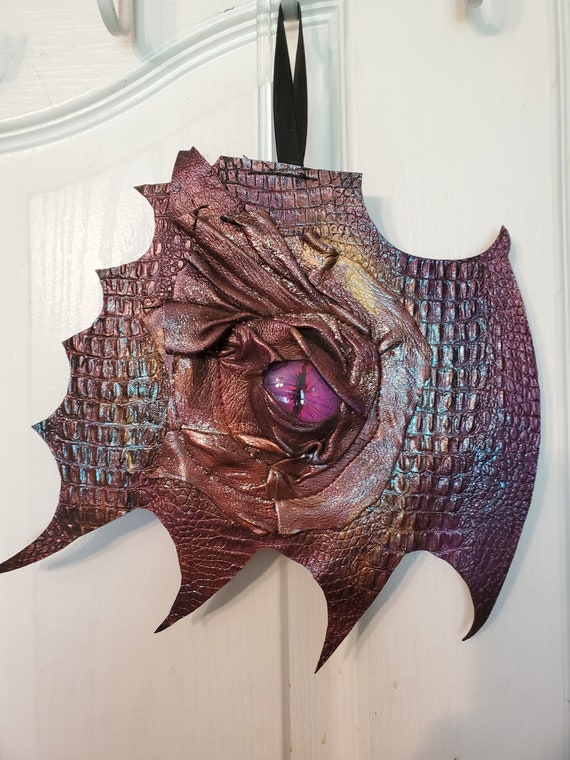 Leather Dragon Wing Eye Fan | Etsy