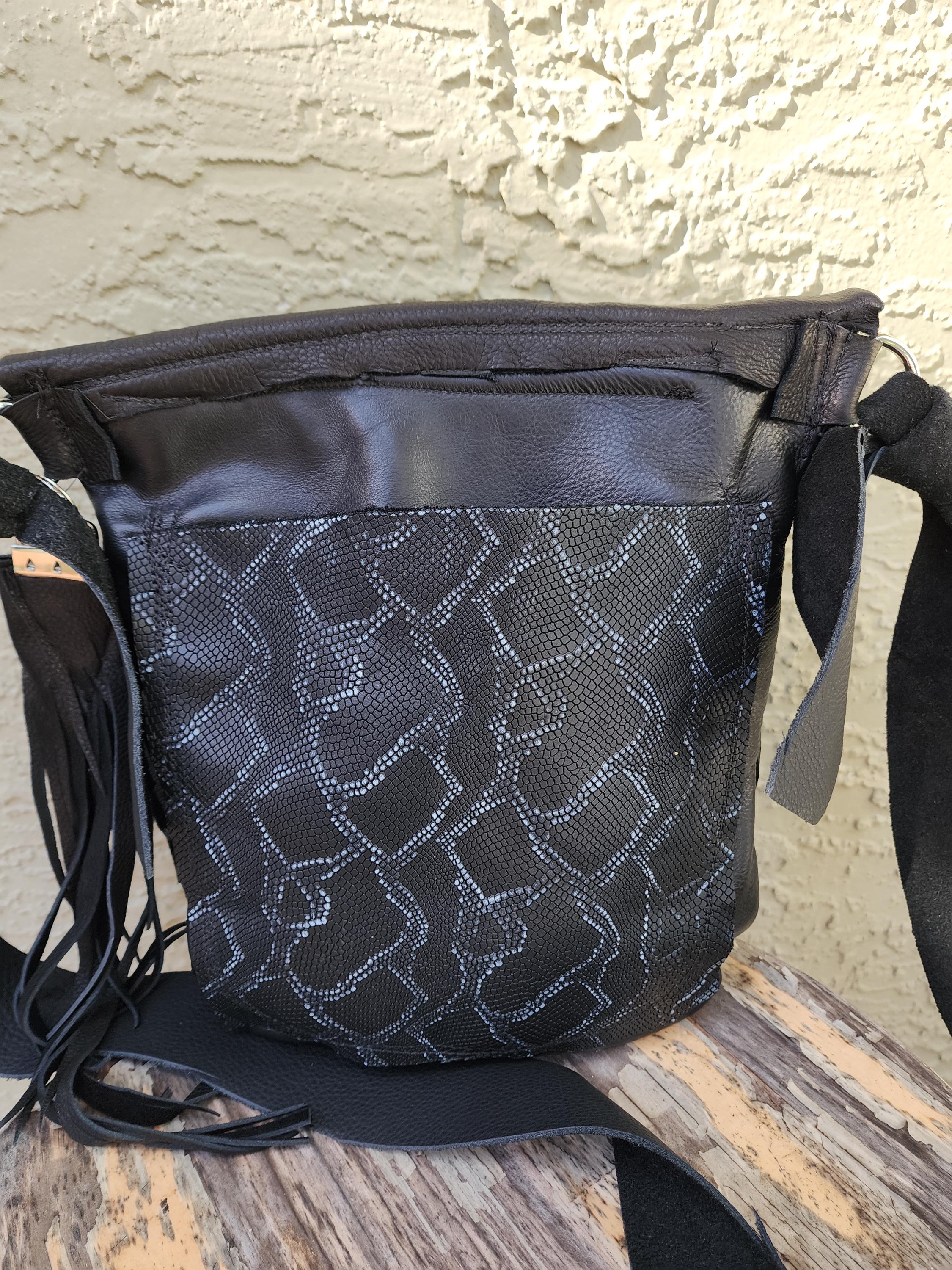 Leather Unisex Profile Skull Bag - Etsy