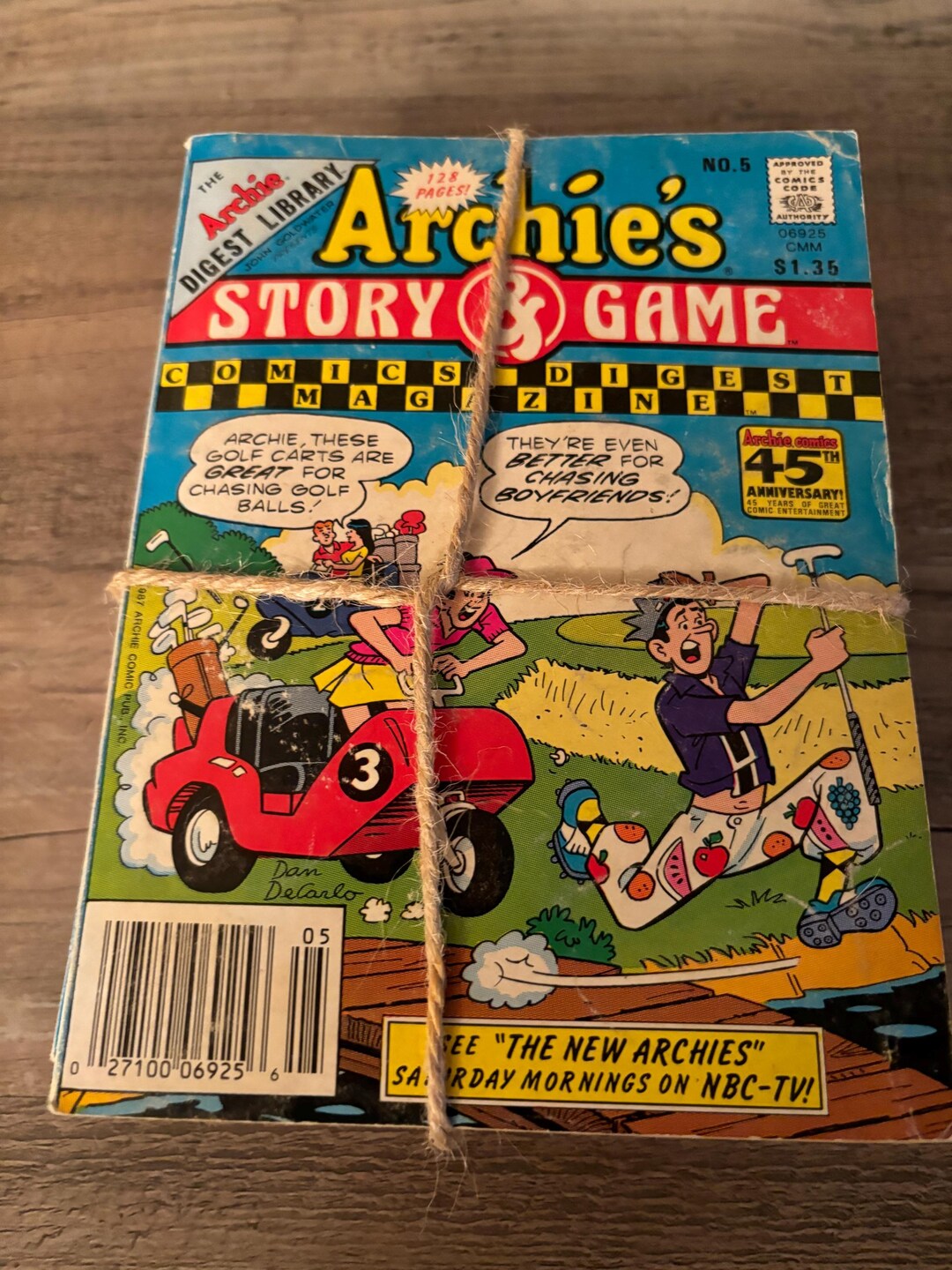 Set of Seven (7) Archie Story and Game Comics, Vintage, Numbers 5, 6, 8 ...