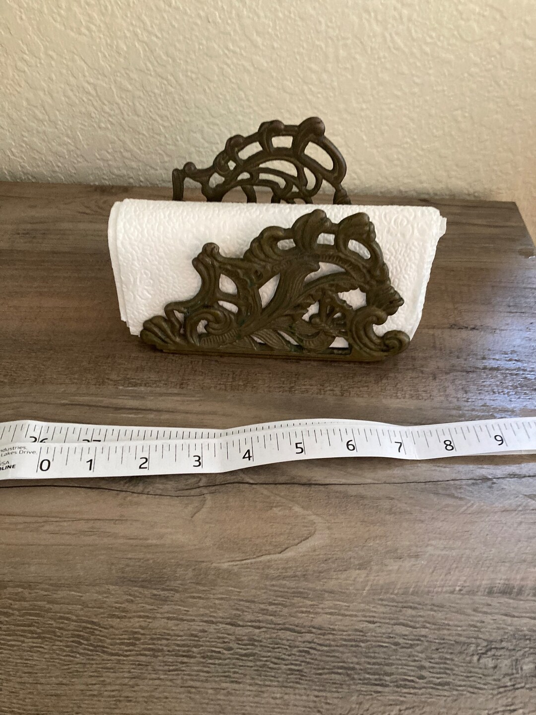 Vintage Napkin Holder, Art Deco, Looks Brass Bronze, Dimensions 5 Inch ...