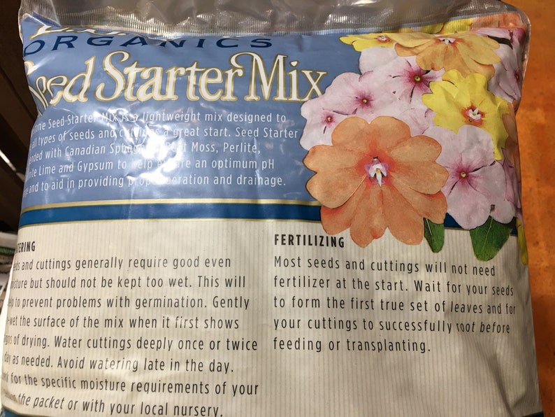 Seed Starting MIX 14 Oz. Jiffy Peat Moss Perlite Dolomite - Etsy