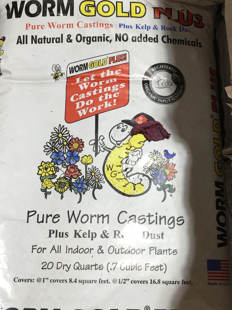 Worm Gold Plus Plant Supplement and Food, Organic, One (1) Pound in ...