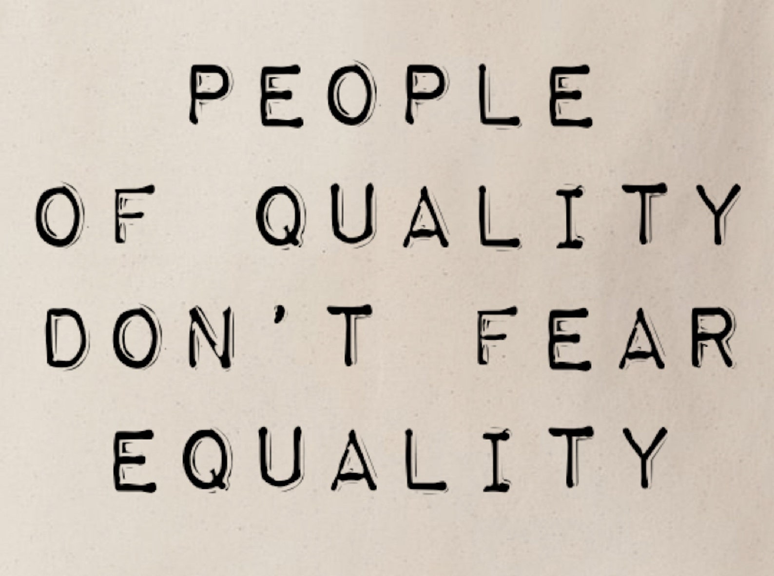 People of Quality Equality Feminist Slogan Cotton Shopping Tote Bag - Etsy
