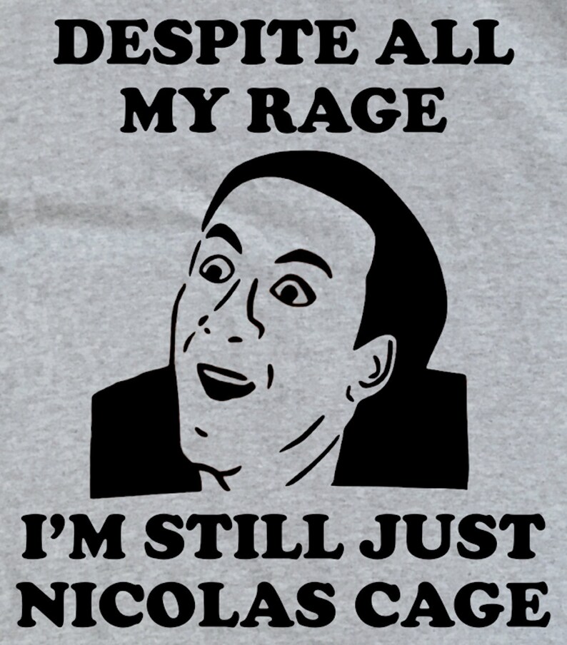 Nicolas Rage Funny T-shirt - Etsy
