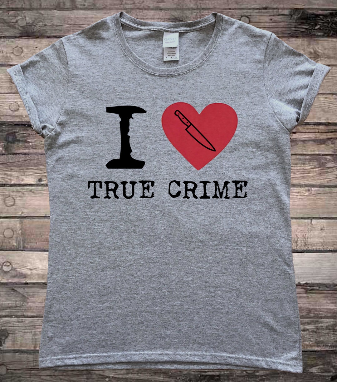 I Heart Love True Crime T-shirt - Etsy